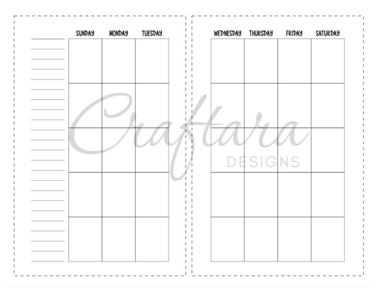 Minimalist Monthly Planner Insert - Craftara Creates