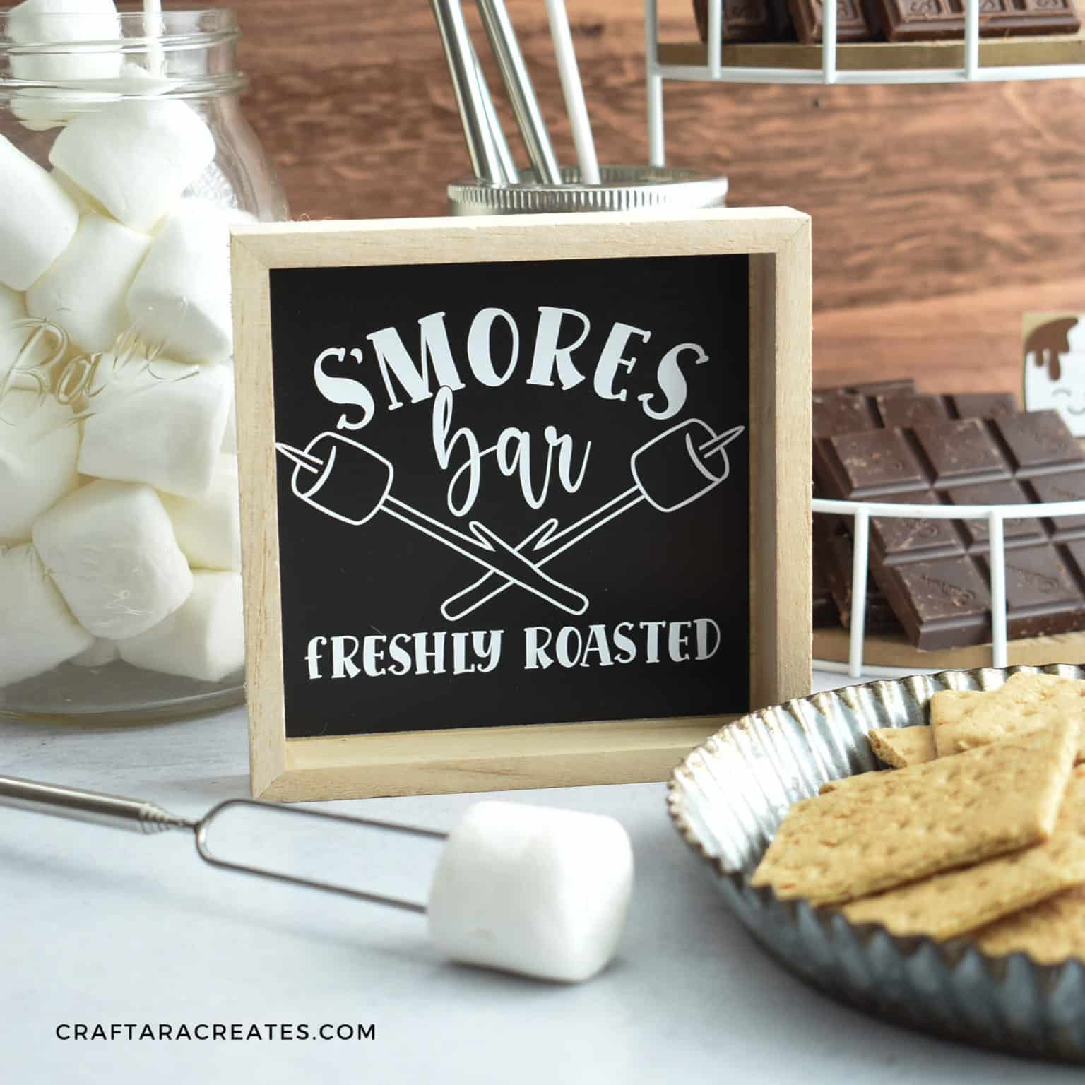 5 S’mores crafts with Cricut | FREE cut file - Craftara Creates